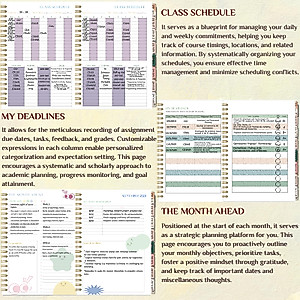2024 Planner Academic Planner College School Planner 2024-2025 Academic Year, 17-Month Student Planner from AUG. 2023 to DEC. 2024, 8.5" X 6.3" Hardcover, Includes 8 Sheets of Stickers
