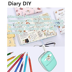 Mini Printer Portable, Pocket Thermal Printer with 5 Rolls Paper Compatible with iOS Android, Bluetooth Wireless Smart Printer for Learning Assistance, Study Notes, Work, Fun, Label List Note