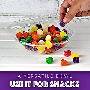 Green Direct 18 oz. Salad Containers with Lids - Pack of 50 | Clear Plastic Salad Bowls for Lunch, Serving, and Mixing