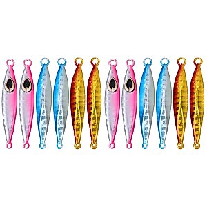 BESPORTBLE 12 pcs Metal Bait Hard Fish baits Hard Lures kit Hard Fishing Lures Fishing Kits Swim Fishing Fish Hook Bait Iron Lures swimbait Saltwater Lures Fishing Tools Iron Plate Fake Bait