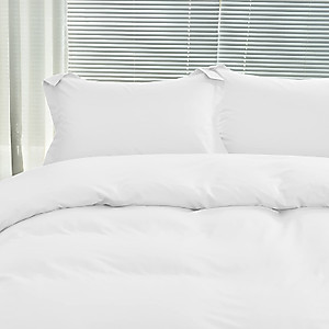 SISBROTH Washed Cotton Duvet Cover Queen Size - Bedding Set Comforter Cover for Winter All Season, Soft and Breathable Bedding Set with Zipper Closure & Corner Ties