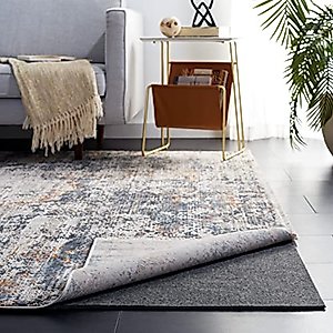 Safavieh PAD130 Durable Hard Surface and Carpet Non-Slip Rug Pad, 9-Feet by 12-Feet , Grey