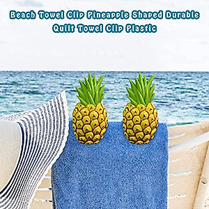 4 Pairs (8 Ct) Pineapple Style Beach Towel Holders, Clips, Beach, Patio or Pool Accessories, Portable Towel Clips, Chip Clips, Secure Clips ( 4 Set Per Order )