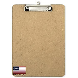 Officemate Recycled Wood Clipboard, Letter Size, Low Profile Clip, 9 x 12.5 Inches (83219), Each, Brown