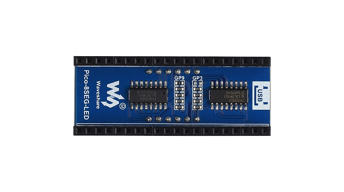 waveshare 4-Digit 8-Segment Display Module for Raspberry Pi Pico Embedded 74HC595 Driver SPI ...
