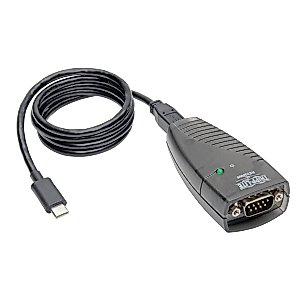 Tripp Lite Keyspan High Speed USB-C to Serial Adapter DB9 RS232 Cable, 3 Feet / 0.91 Meters, Windows Server & MacOS Compatible, 3-Year Warranty (USA-19HS-C)