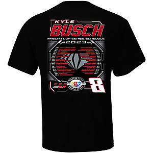 NASCAR Kyle Busch 2023 Schedule T-Shirt - Automotive Racing Apparel Cup Series T-Shirt Medium