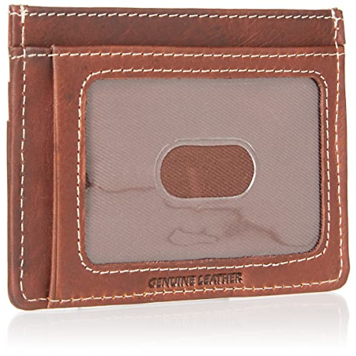 Lucky Brand Men's Embossed Card Case, Leather Western-Brown, One Size
