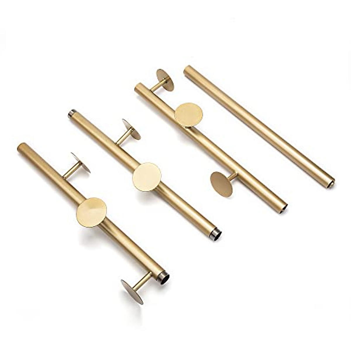 FLRH Coat Rack Tree, 66" Modern Metal Hall Coat Tree With 7 Hooks for Coats, Free Standing Metal Coat Rack and Hat Hanger Organizer Rack, with Weighted Stable Marble Base (Gold)