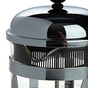 Bodum 17oz Chambord French Press Coffee Maker, High-Heat Borosilicate Glass, Polished Stainless Steel – Made in Portugal