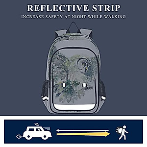 ALAZA Forest Owl Animal Laptop Backpack Purse for Women Men Travel Bag Casual Daypack with Compartment & Multiple Pockets