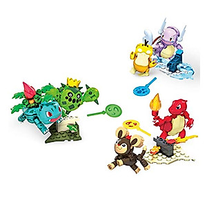MEGA Pokémon Action Figure Building Toys Set for Kids, Trainer Team Challenge with 276 Pieces, 6 Poseable Characters and Accessories