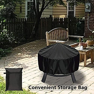 Patio Furniture Set Cover 95" L x 64" W x 39" H and Round Fire Pit Cover 30"x12", Heavy Duty Outdoor Full Coverage Patio Cover, Waterproof, Windproof, Dustproof and Anti UV, Suitable for All Seasons