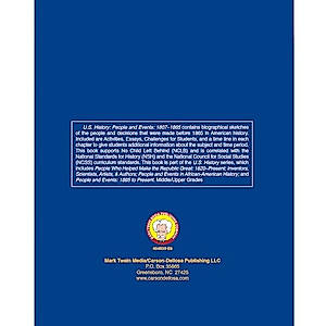 Mark Twain American History Workbook, Grades 6-12, US History of People and Events from 1607-1865, Declaration of Independence, Constitution of the ... Curriculum (American History Series)