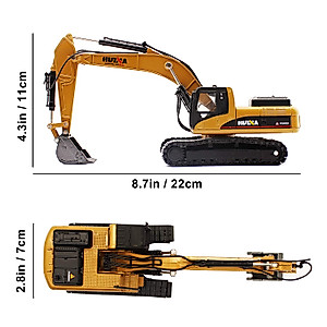 fisca 1/50 Diecast Excavator Metal Model Construction Vehicle Toy