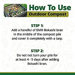 TeraGanix EM Premium Bokashi Bran, Compost Accelerator, Rice Bran Mix, Odor Eliminator, Formulated by Dr. Higa (Bokashi Inventor), Bokashi Compost Starter for Kitchen Compost Bin & Soil (2 Lb)