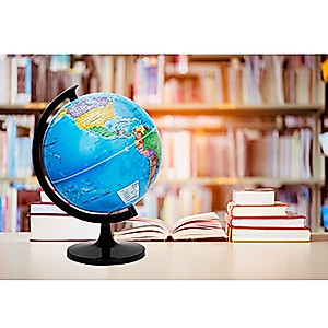 Exerz 12" World Globe - Political Map Educational Globe - DIY Self Assembled School Globe for Classroom