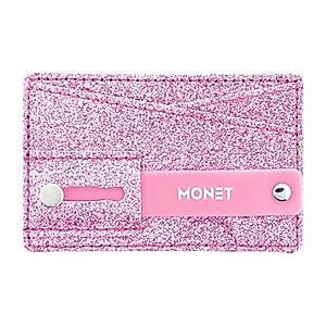 Monet Ultra Grip 3-in-1 Smart Phone Wallet | Card Holder | Kickstand | Pink Glitter