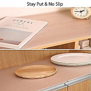 Ehlizpco Refrigerator Mats, Refrigerator Shelf Liners for Glass Shelves, No Slip and High Transparency, No Odor, Food Grade Washable Refrigerator Liners,14 X 59 Inches