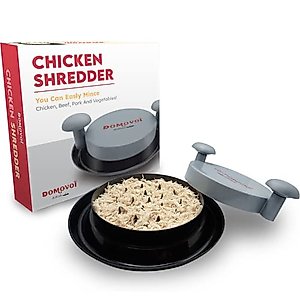 DOMOVOI chicken shredder - A grinder machine tool to mince various types of meat such as chicken breast, pork, beef. A time-saving shredder with twist handles. large size of 9.84 x 9.84 x 2.16 inches