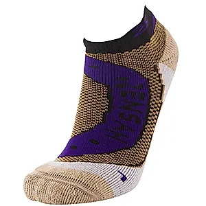 Zensah Copper Lightweight Running Socks, Small, Purple