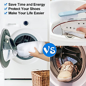 Vivifying Shoe Washing Machine Bag, 2Pack Double Layer Mesh Shoe Laundry Bags with Zipper for Sneakers, Running Shoes, Sock, Bras and Toys (7x14Inches)