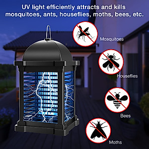 TMACTIME Bug Zapper for Outdoor and Indoor 20W 4300V High Powered Electric Mosquito Zappers Killer for Home Backyard Patio