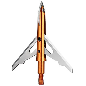 LEANPRO Broadhead 100 Grain 6-Pack Mechanical Broadheads 2-Blade Hunting Arrow Head Machined Aircraft Aluminum Ferrule.035” Blades, 2” Cutting Diameter