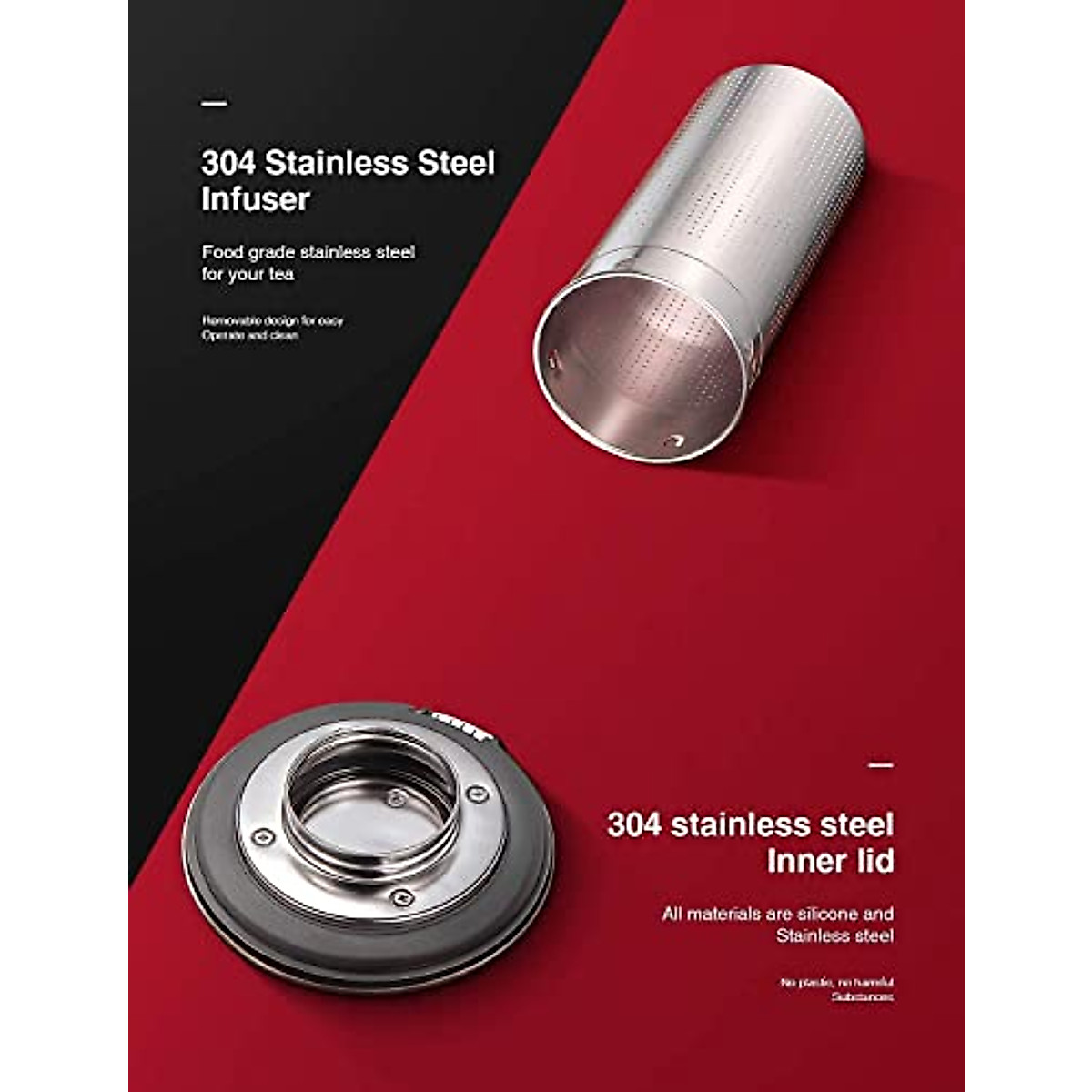 Electric Tea Kettle, 6 Variable Presets Temperature Smart Tea Maker, Fast Boil Electric Glass Kettle with 2Hr Keep Warm Function, Premium Stainless Steel, 1200 Watt Quick Heating, 1.7L