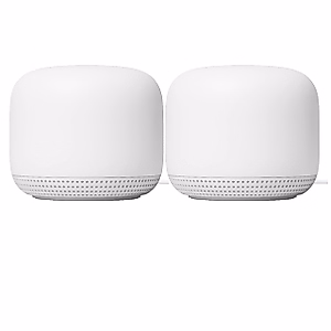 Google Nest WiFi Access Point Non-Retail Packaging - Connect to AC2200 Mesh Wi-Fi 2nd Gen (2-Pack, Snow)