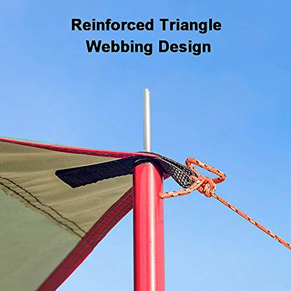 Lightweight Waterproof Camping Tarp Sunshade, 15 x 18ft Large Tent Tarp with Storage Bag for Camping, Backpacking and Outdoor Adventure Anti-UV Camping Tarp