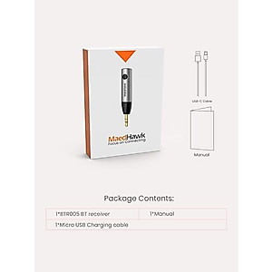 Bluetooth 5.0 Receiver, MaedHawk Bluetooth Aux Adapter Portable Wireless Audio Car Kit with 3.5mm Jack for Home Music Streaming Stereo Headphones Speakers