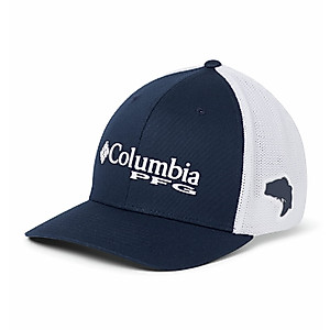 Columbia womens PFG Mesh Ball Cap, Collegiate Navy, Large-X-Large US