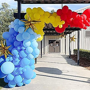 12 Point Star Balloons- 50pcs Gold Explosion Star Foil Balloons, 3D Starburst Cone Mylar Balloons for Halloween Christmas Birthday Party Baby Shower Wedding Photo Booth Backdrop