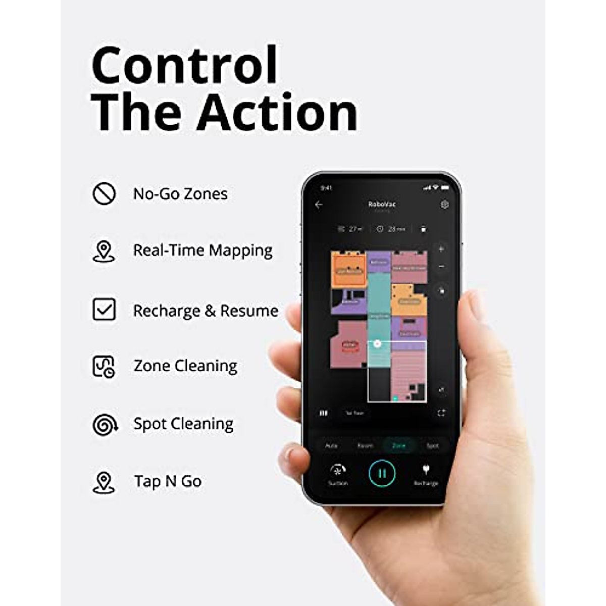 eufy by Anker, RoboVac X8 Hybrid, Robot Vacuum and Mop Cleaner with iPath Laser Navigation, Twin-Turbine Technology generates 2000Pa x2 Suction, AI. Map 2.0 Technology, Wi-Fi, Perfect for Pet Owner
