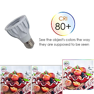 PAR20 LED Light Bulbs COB Spotlight(4 Pack) 10W AC85-265V 3000K Warm White E26 Medium Screw Base 80 Watt Equivalent Flood Light for Home or Office Space