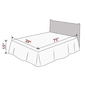 Mellanni Bed Skirt Twin Size - Bed Skirting - 15-Inch Tailored Drop Pleated Dust Ruffle - Hotel Luxury Bedding - Wrinkle, Fade, Stain Resistant - 1 Bedskirt (Twin, White)