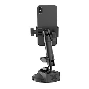 Bracketron HD Phone Dock PRO Dash and Window Metal Clamp Mount, Phone Holder for Car, Universal Phone Mount for Phones up to 3.5 Inches Wide
