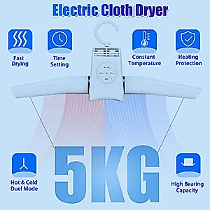 Gmaxty Portable Dryer for Clothes,Portable Dryer,Portable Clothes Dryer with Cold/Hot Drying and Timer Dryer for Home Travel Business Trip