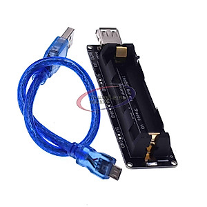 Raspberry Pi 18650 Battery Shield V3 Micro USB Port Type-A USB 0.5A for Arduino Wemos DIY Kit (Without USB CabIe)