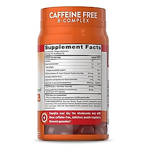 Nature's Truth Vitamin B Complex Gummies | 48 Count | with B-Vitamins, L-Carnitine & Ashwagandha | Vegan, Non-GMO & Gluten Free Supplement