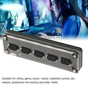 Pomya Programmable Mini Keypad, USB Bluetooth Dual Mode, 5 Keys Mute DIY Gaming Keyboard, for Designers, Video Editors, Computer Universal, Built in Battery(Black)