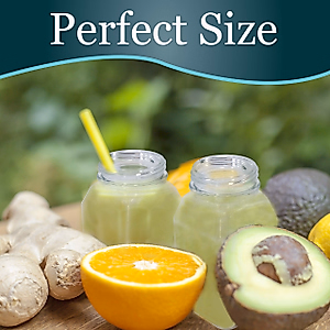 Upper Midland Products 4 oz Empty Plastic Juice Bottles With Lids 12 Pack Small Clear Drink Syrup Disposable Containers Tamper Proof Caps