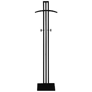 Econoco Floor Standing Costumer with Shoulder Bar, Black