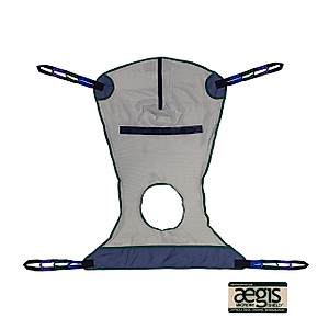 Tuffcare Full Body Shower/Bath Commode Sling Compatible with Hoyer, Invacare, McKesson, Drive, Lumex, Medline, Joerns and Other Patient Lifts, Oversize Fit Mesh Polyester Slings (X-Large)