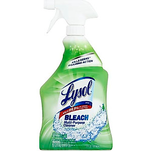 Lysol Multi-Purpose Cleaner Sanitizing and Disinfecting Spray with Bleach, All Purpose Cleaning Spray for Bathrooms and Kitchens, 32oz