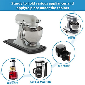 1 PCS Coffee Maker Trays, Kitchen Caddy Sliding Coffee Tray Mat, 12'' Under Cabinet Appliance Coffee Maker Toaster Countertop Storage Moving Slider with Smooth Rolling Wheels