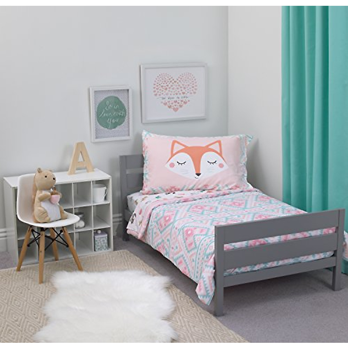 Carter's - Woodland Girl - 4pc Toddler Bed Set