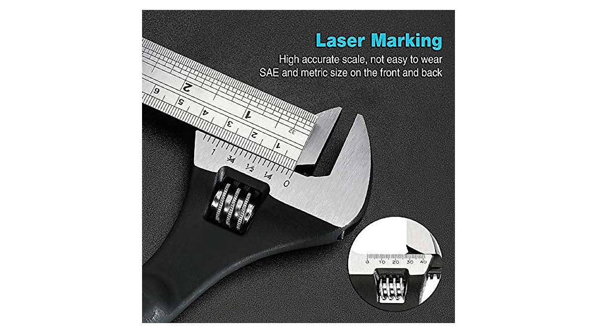 DURATECH 3-Piece Adjustable Construction Spud Wrench Set, 8-inch, 10 ...