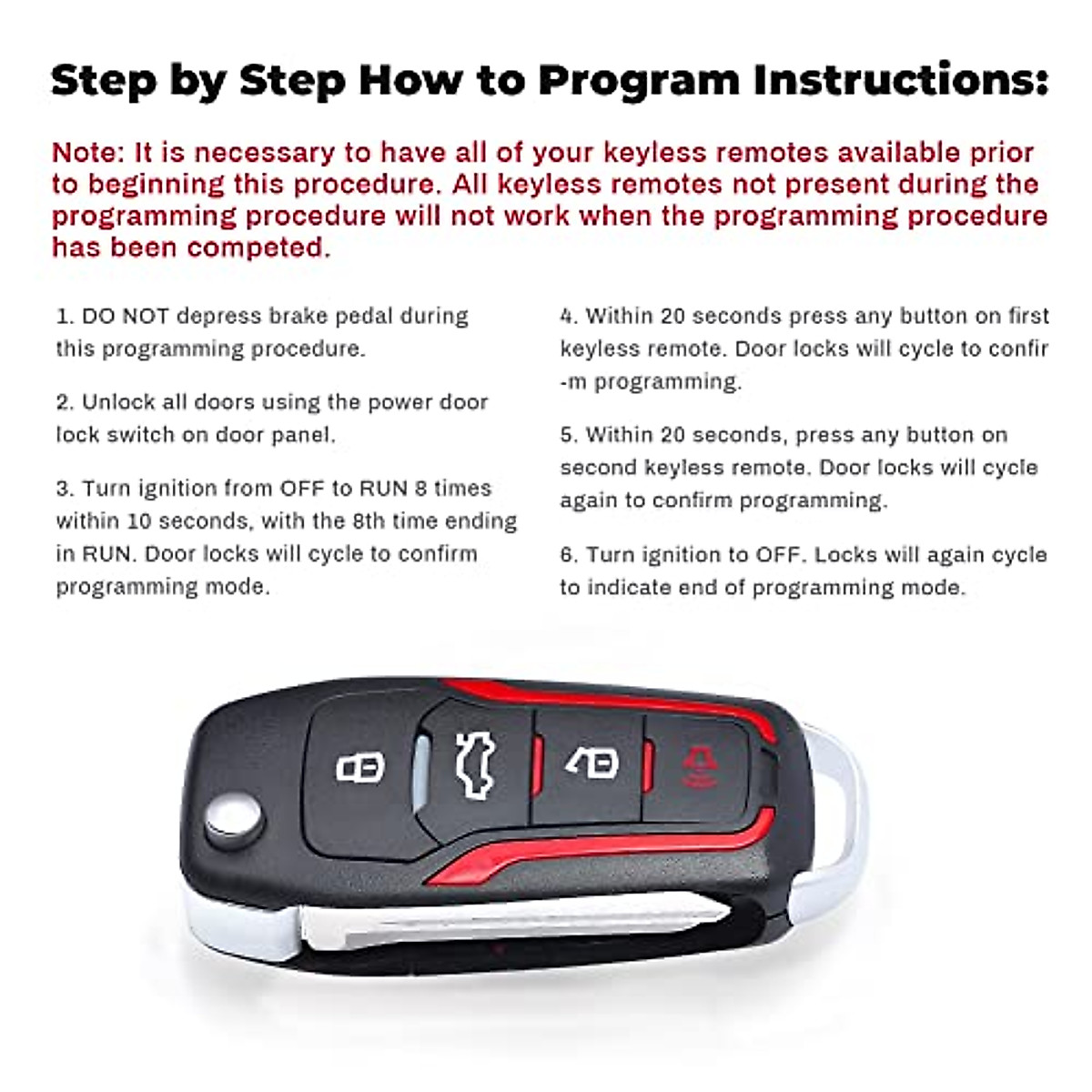 Keymall keyless Entry Replacement Car Key Fob Remote Transmitter 4D63 for Ford, Lincoln, Mercury CWTWB1U345